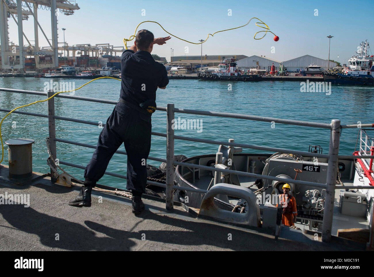 JEBEL ALI, UAE (Dec. 30, 2017) Boatswain's Mate Seaman Apprentice ...