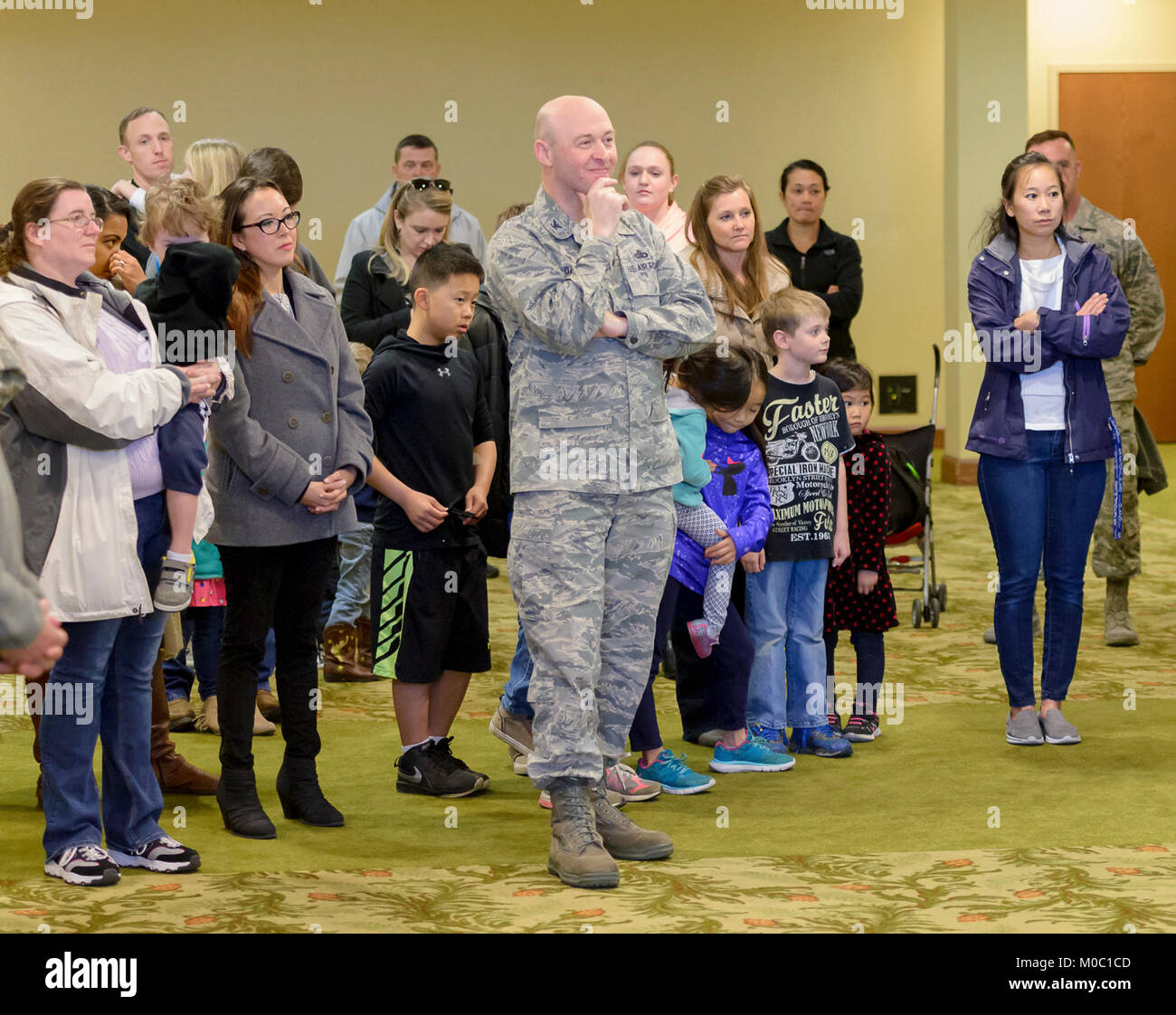 Col. Danny Davis, 81st Mission Support Group commander, listens to ...