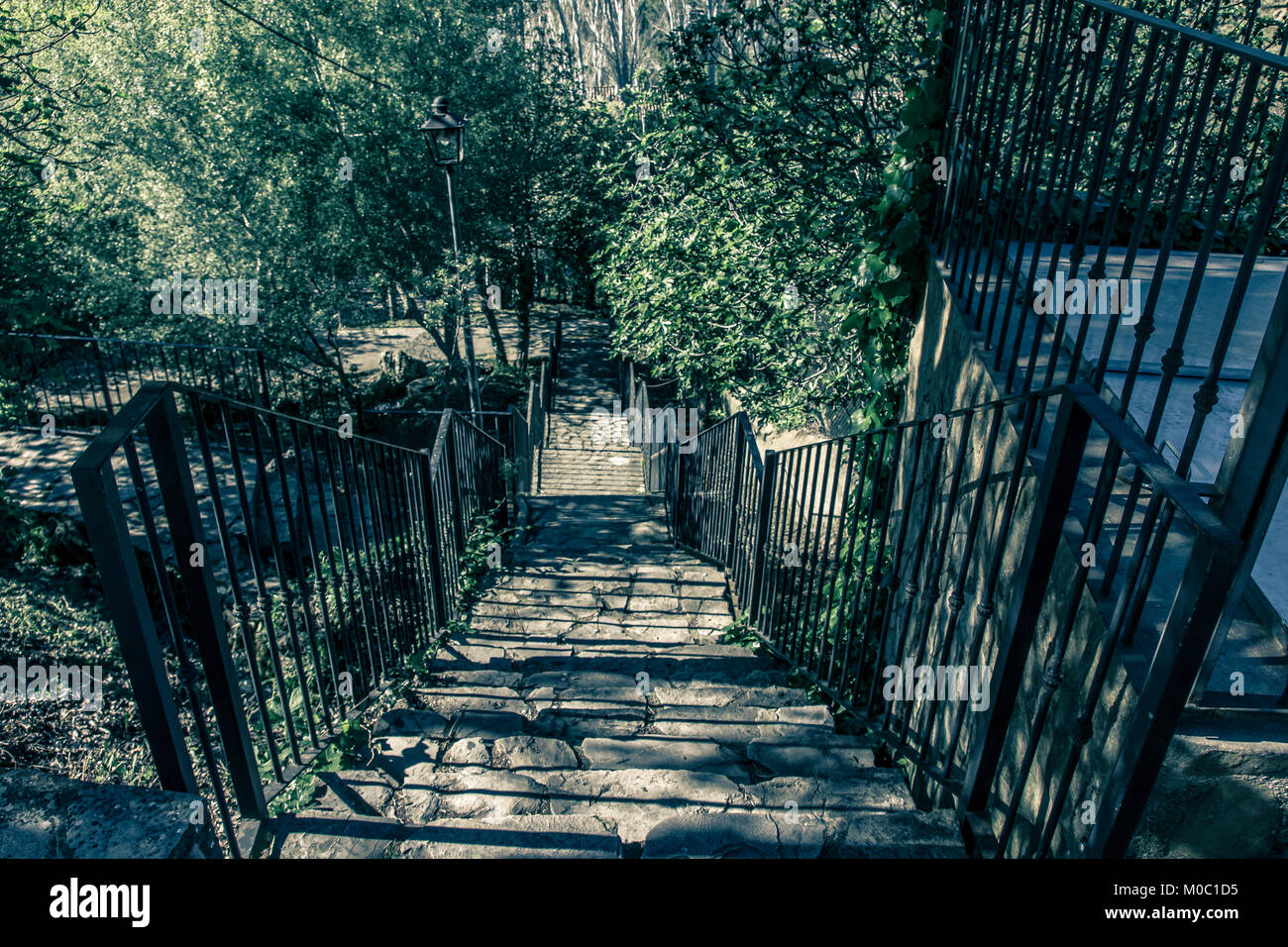 Go down stairs hi-res stock photography and images - Alamy