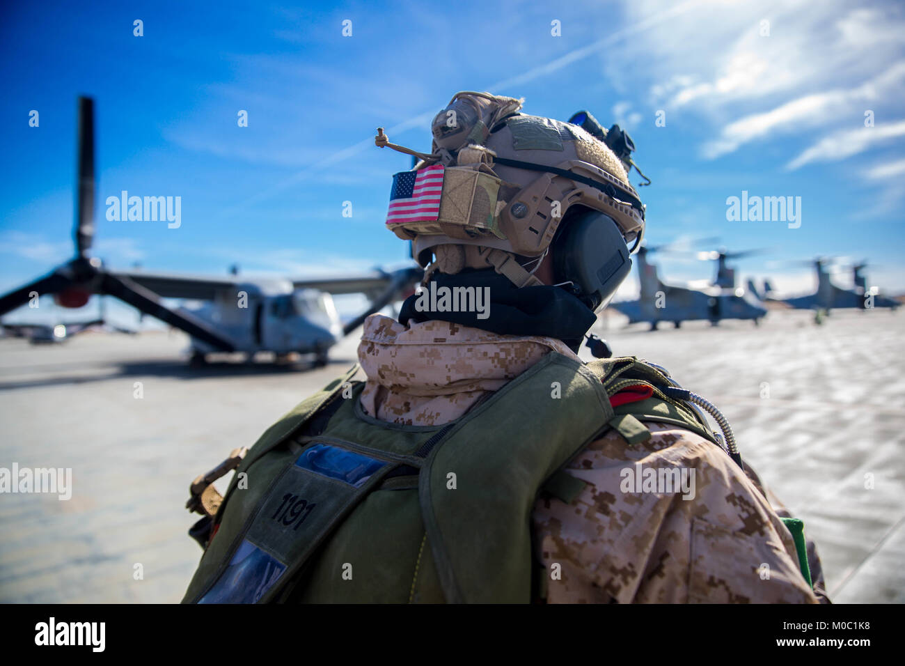 A Marine with 3rd Reconnaissance Battalion, 3rd Marine Division, 3rd ...