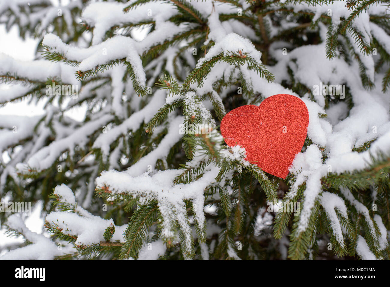 Red love tree heart branches hi-res stock photography and images - Alamy