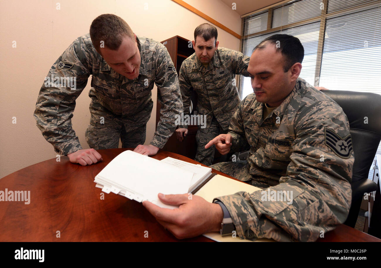 (From left to right) Airmen 1st Class Justin Townsend and Daniel Stilts ...