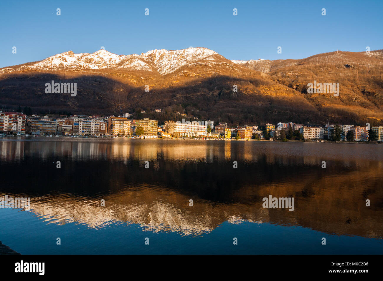 Lakeside of Omegna , Omegna , Lake Orta , Verbania , Piedmont , Italy ...