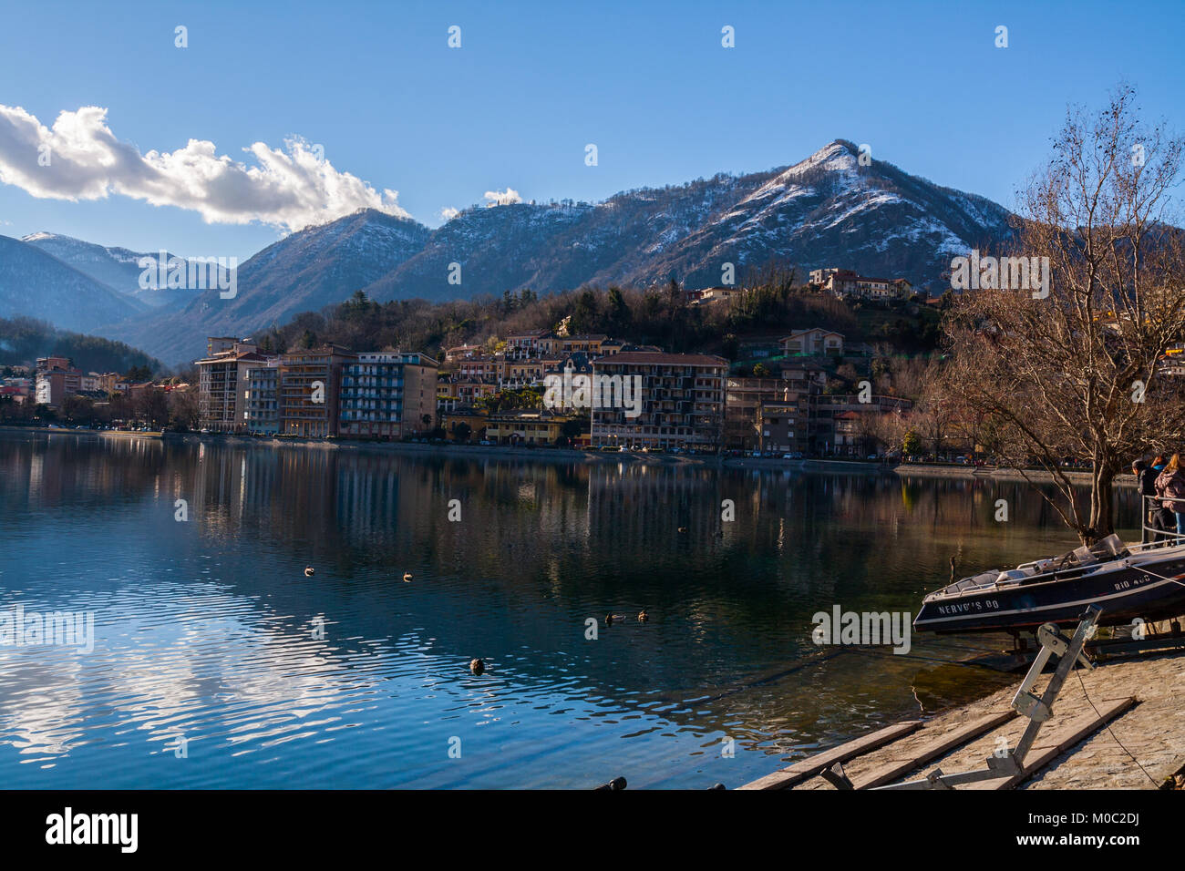 Lakeside of Omegna , Omegna , Lake Orta , Verbania , Piedmont , Italy ...