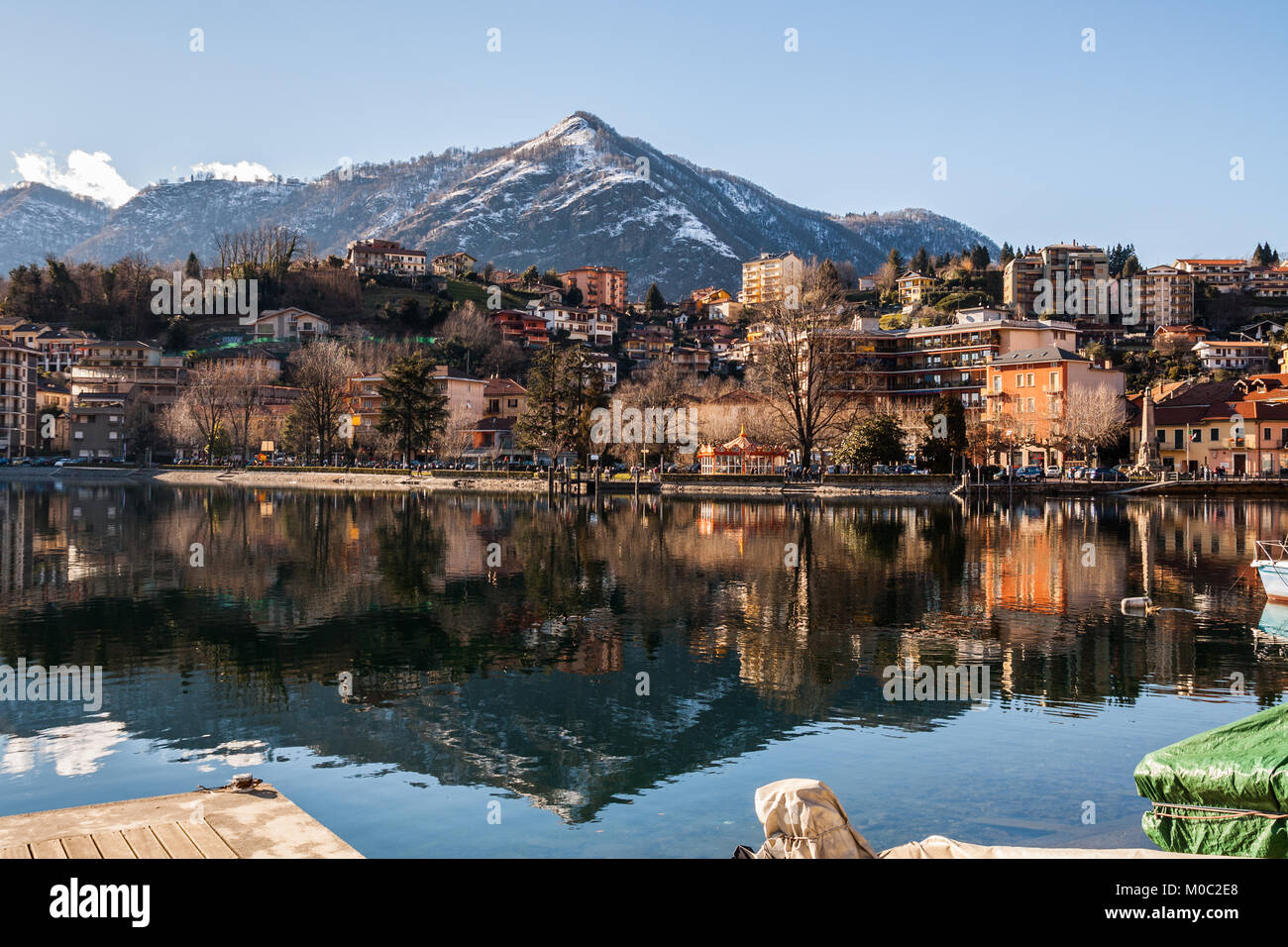 Lakeside of Omegna , Omegna , Lake Orta , Verbania , Piedmont , Italy ...