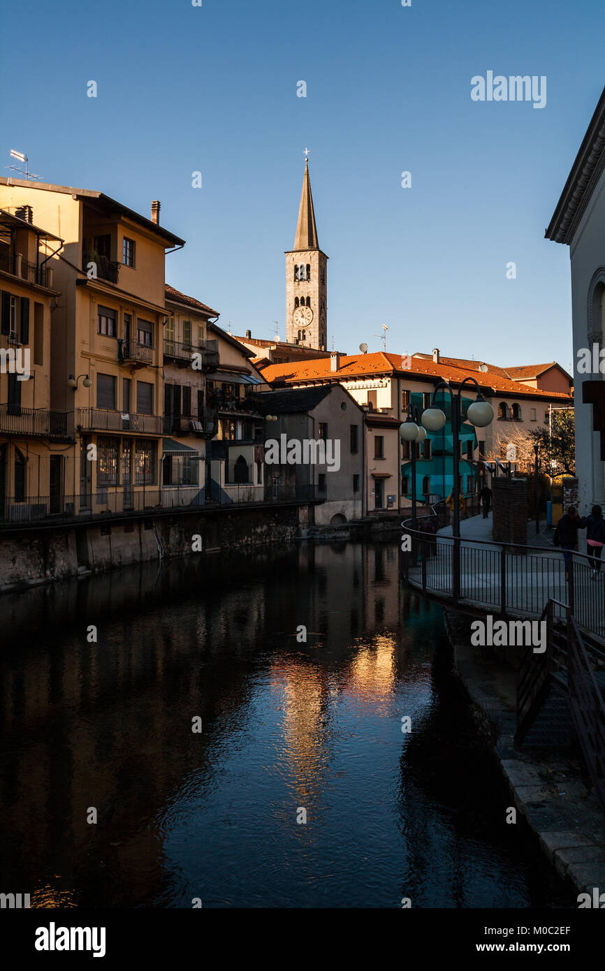 Lakeside of Omegna , Omegna , Lake Orta , Verbania , Piedmont , Italy ...