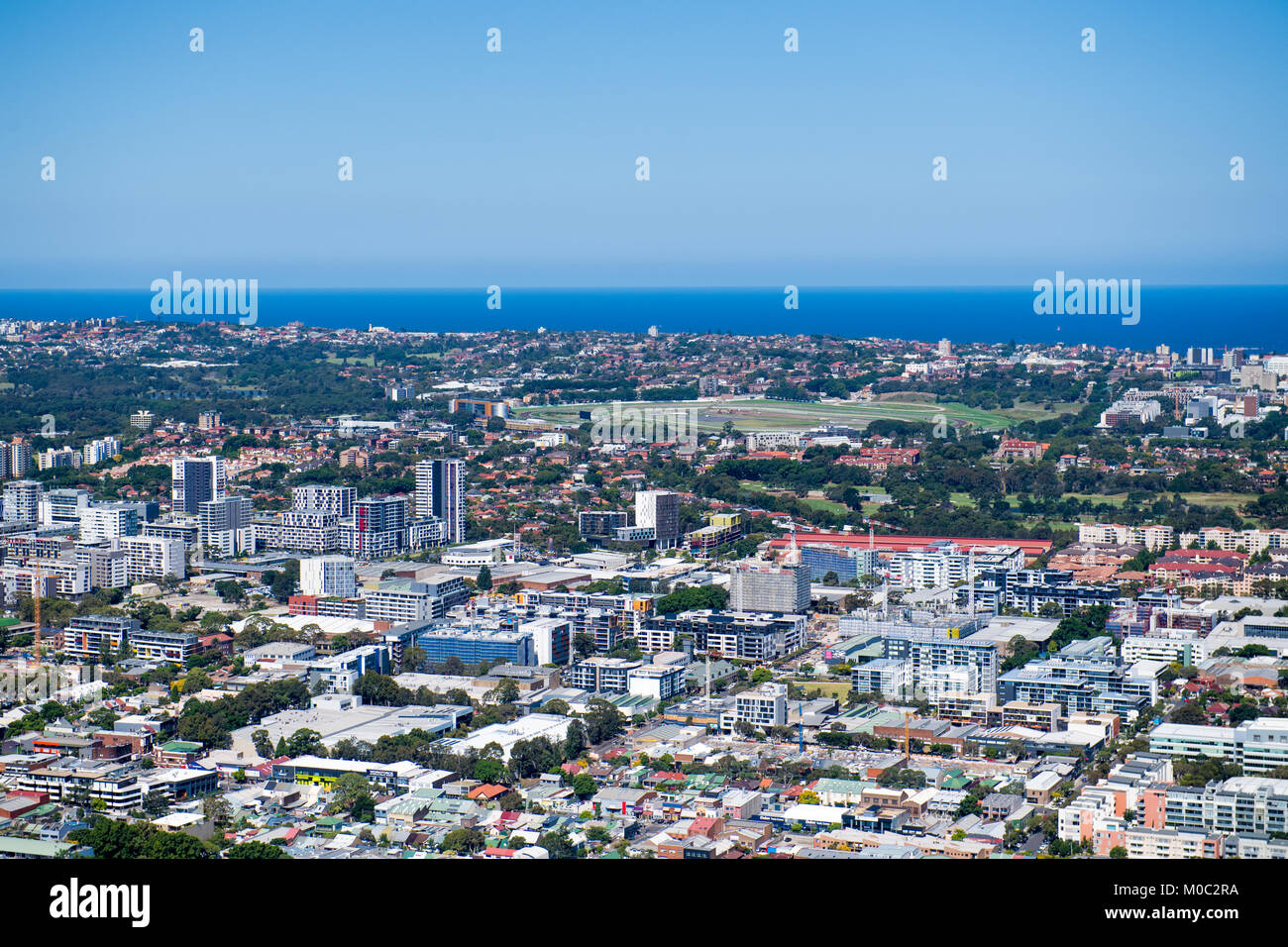 Aerial view showing the Royal Randwick Racecourse in Sydney, New South ...