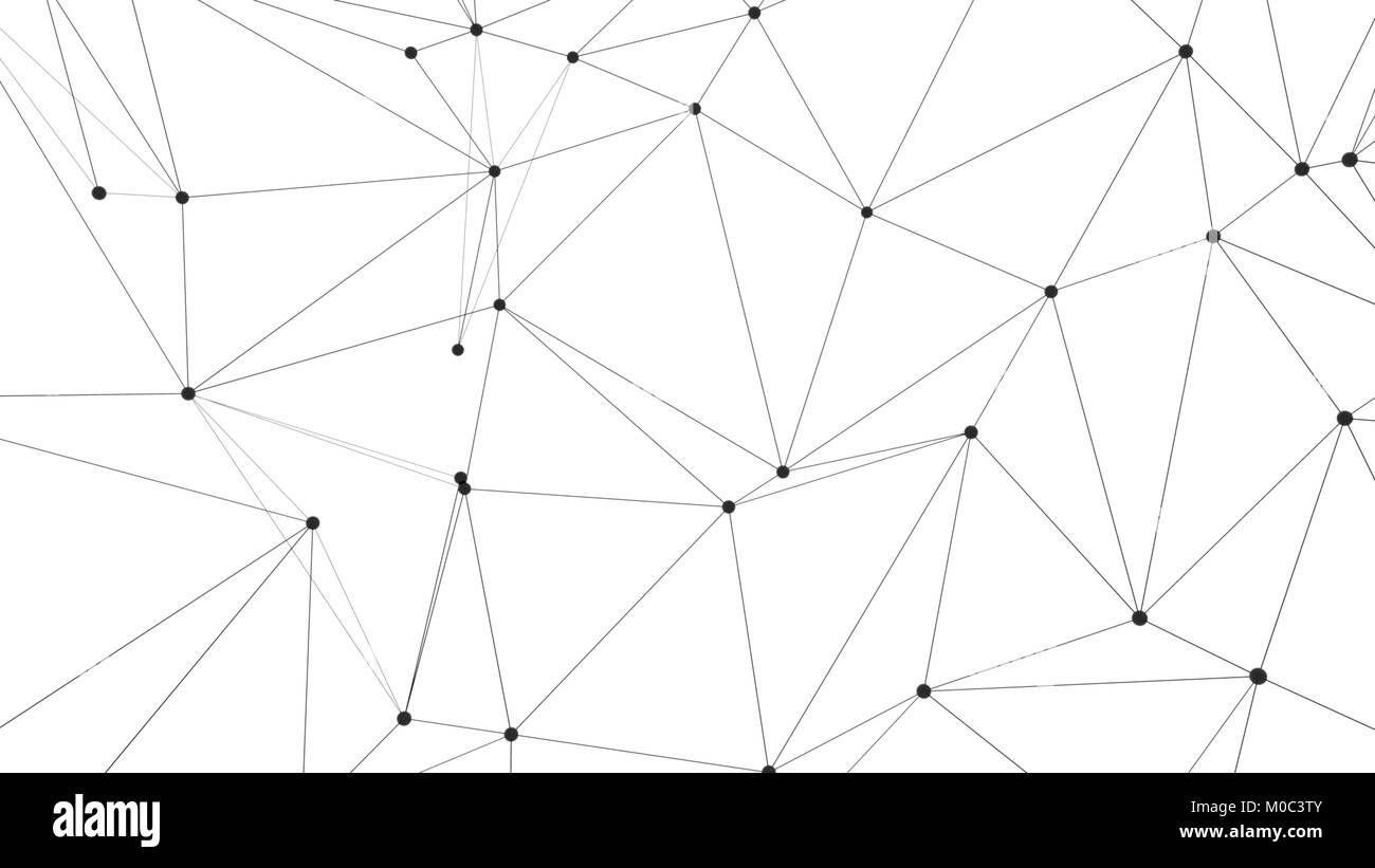 Abstract digital global network connections Black and White Stock ...