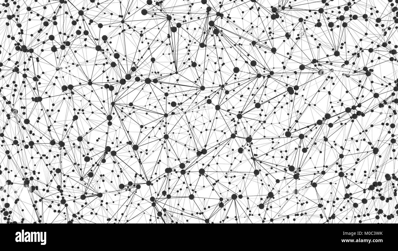 Global network connections with points and lines Stock Photo - Alamy