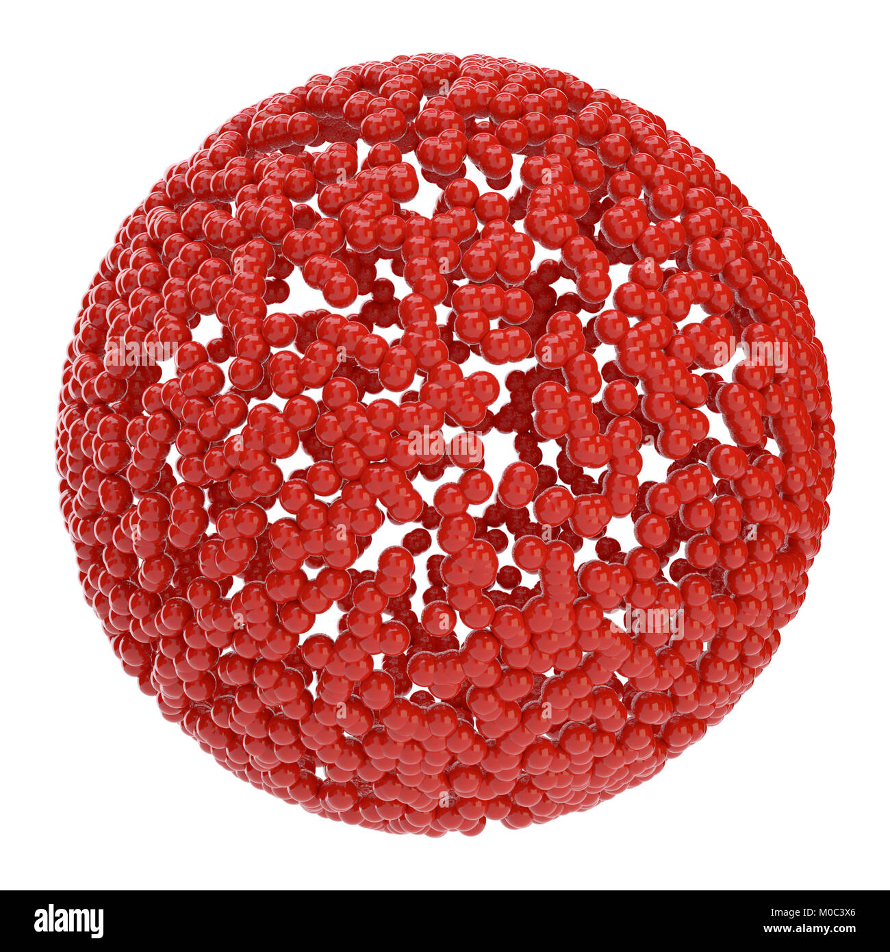 Red abstract sphere consisting of small particles Stock Photo - Alamy