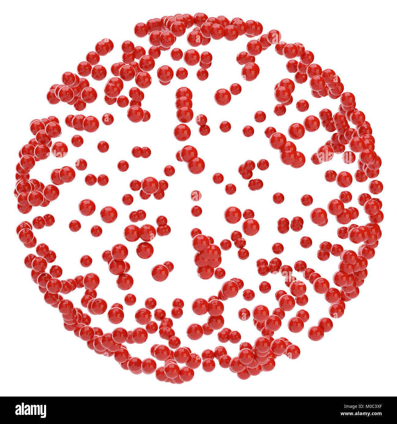 Red abstract sphere consisting of small particles Stock Photo - Alamy