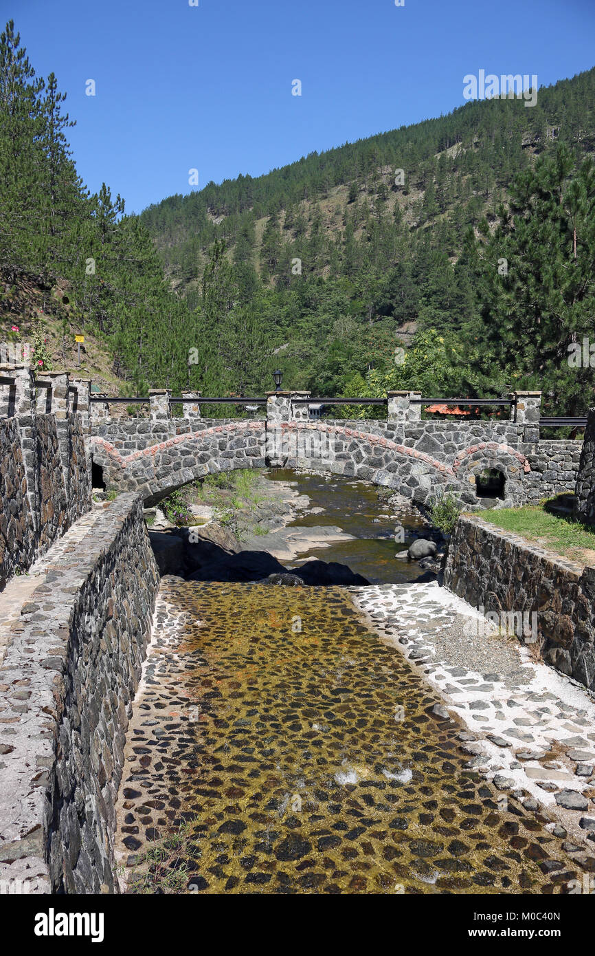 little stone bridge mountain landscape summer season Stock Photo - Alamy