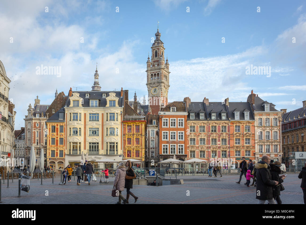 Main square or Grand Place (Place du Général de Gaulle) in Lille with ...