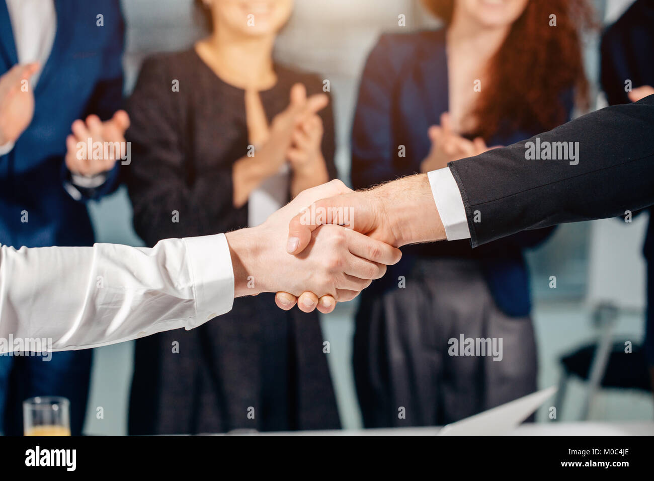 Business handshake. Business handshake and business people concept ...