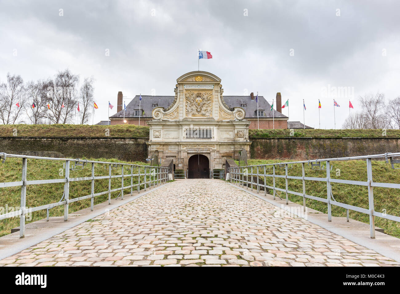 Entrance to the citadel of Lille, headquarters of the NATO Rapid ...