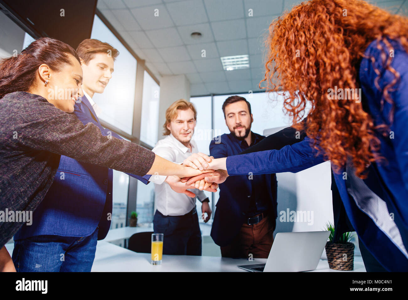 Business People Teamwork Collaboration Relation Concept Stock Photo - Alamy