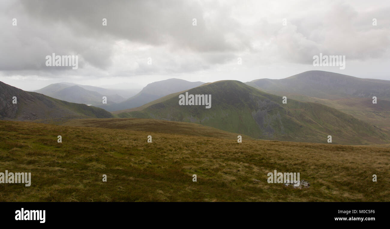 View of the Snowdonia Mountains in Wales, Snowdonia National Park Stock ...