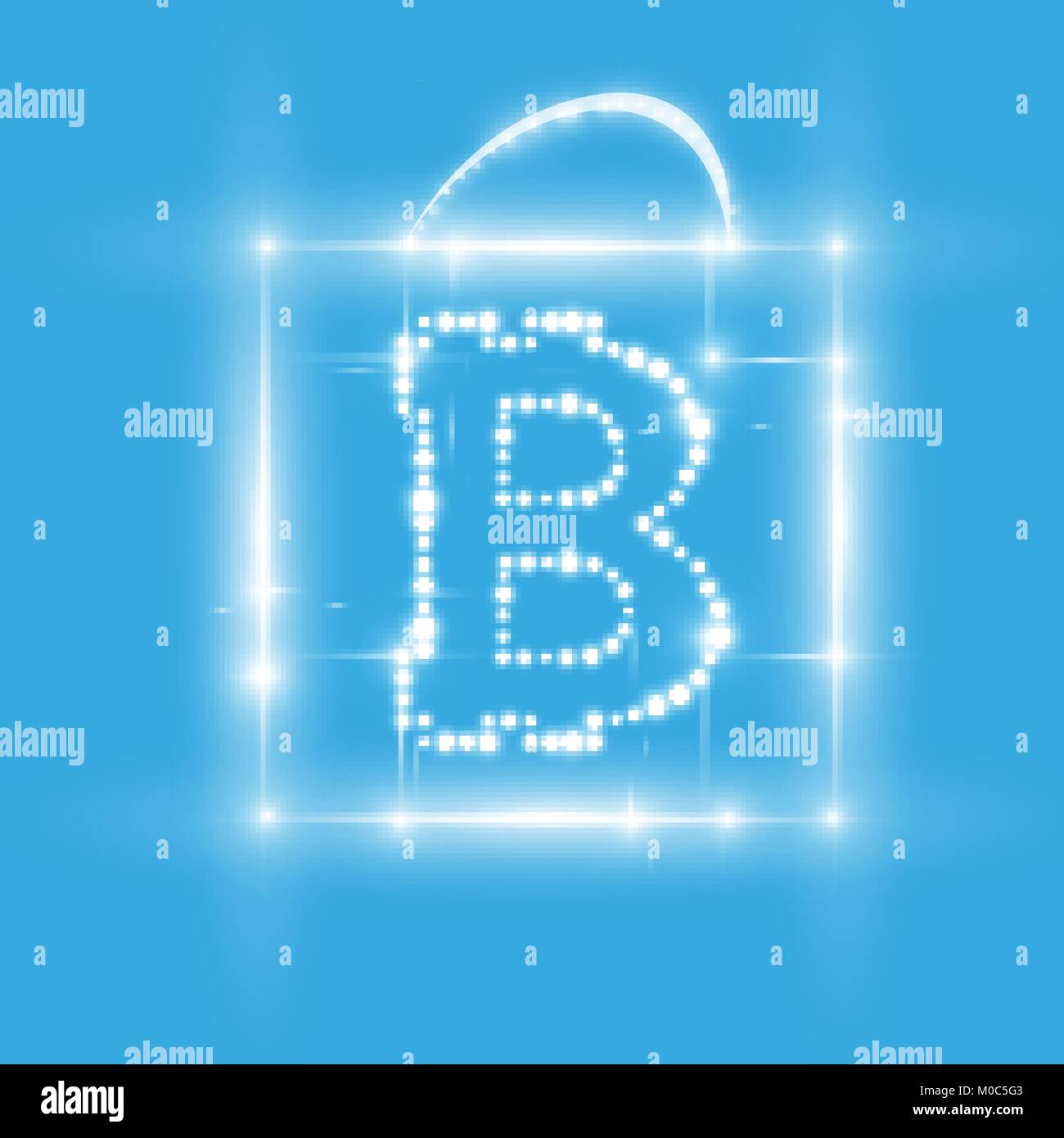 Illustration of Magic Box with bitcoin and Magic Light Stock Vector ...
