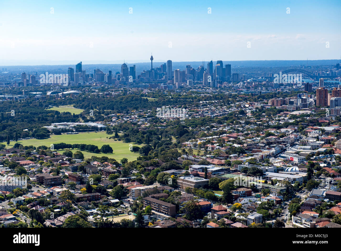 General aerial view over Sydney, New South Wales, Australia Stock Photo ...