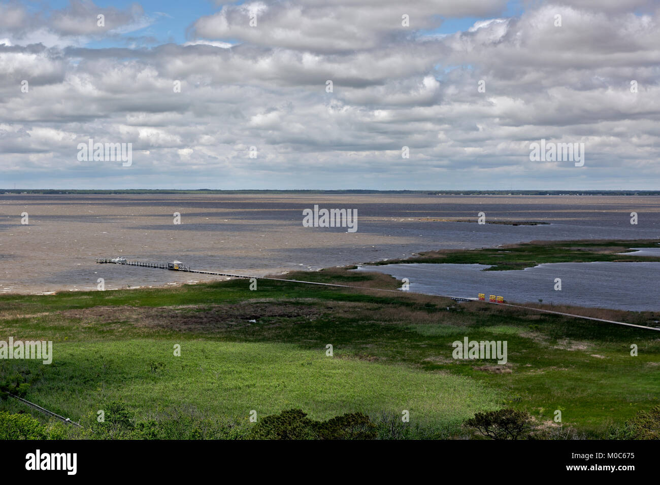 NC01364-00...NORTH CAROLINA - View west over the estuaries and marshes ...