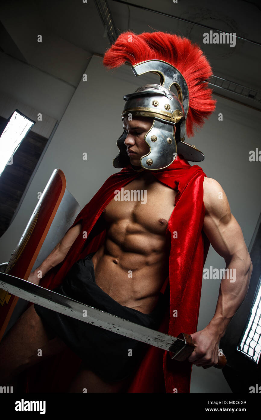 Man dressed ancient roman soldier hi-res stock photography and images ...