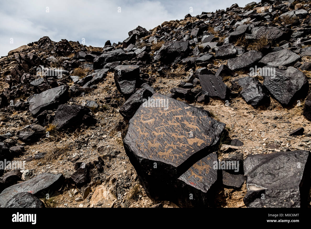 The Rock Painting, in the Yinshan Mountains in Urad Middle Banner ...