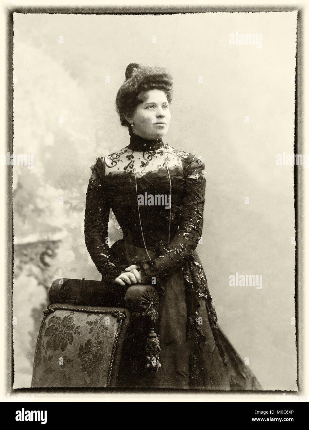 Vintage photo of the Russian lady, beginning of the twentieth century ...