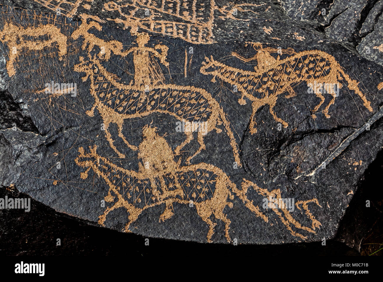 The Rock Painting, in the Yinshan Mountains in Urad Middle Banner ...