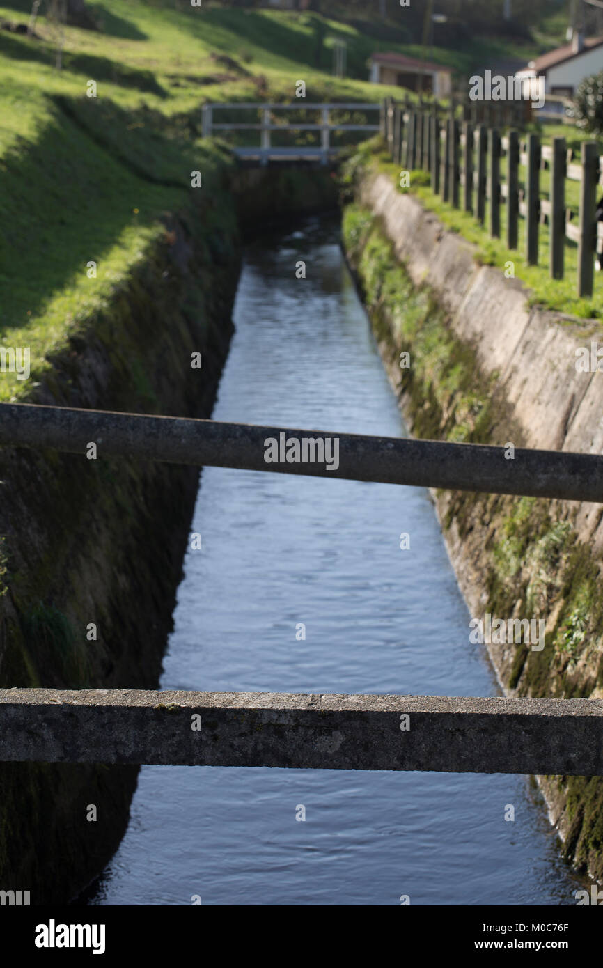 Rural water canal Stock Photo - Alamy