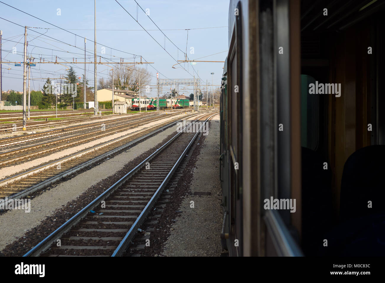 Looking out window train railroad hi-res stock photography and images ...