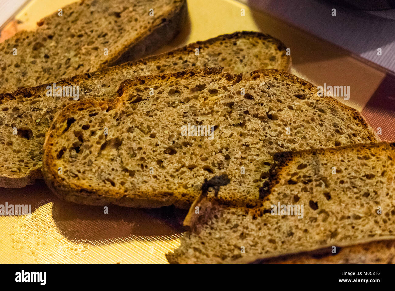 Homemade bread slices Stock Photo - Alamy