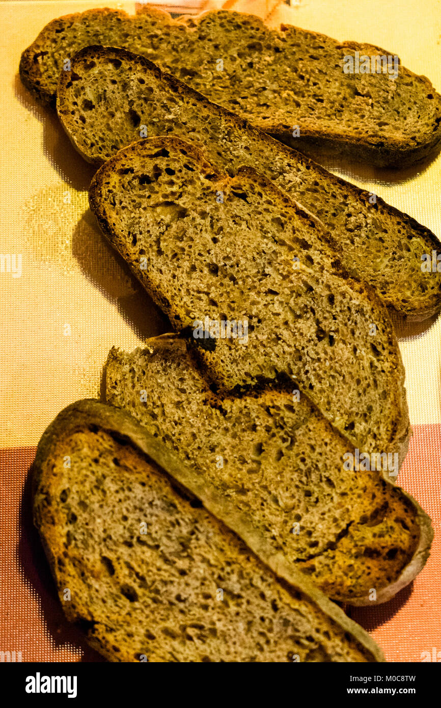 Homemade bread slices Stock Photo - Alamy