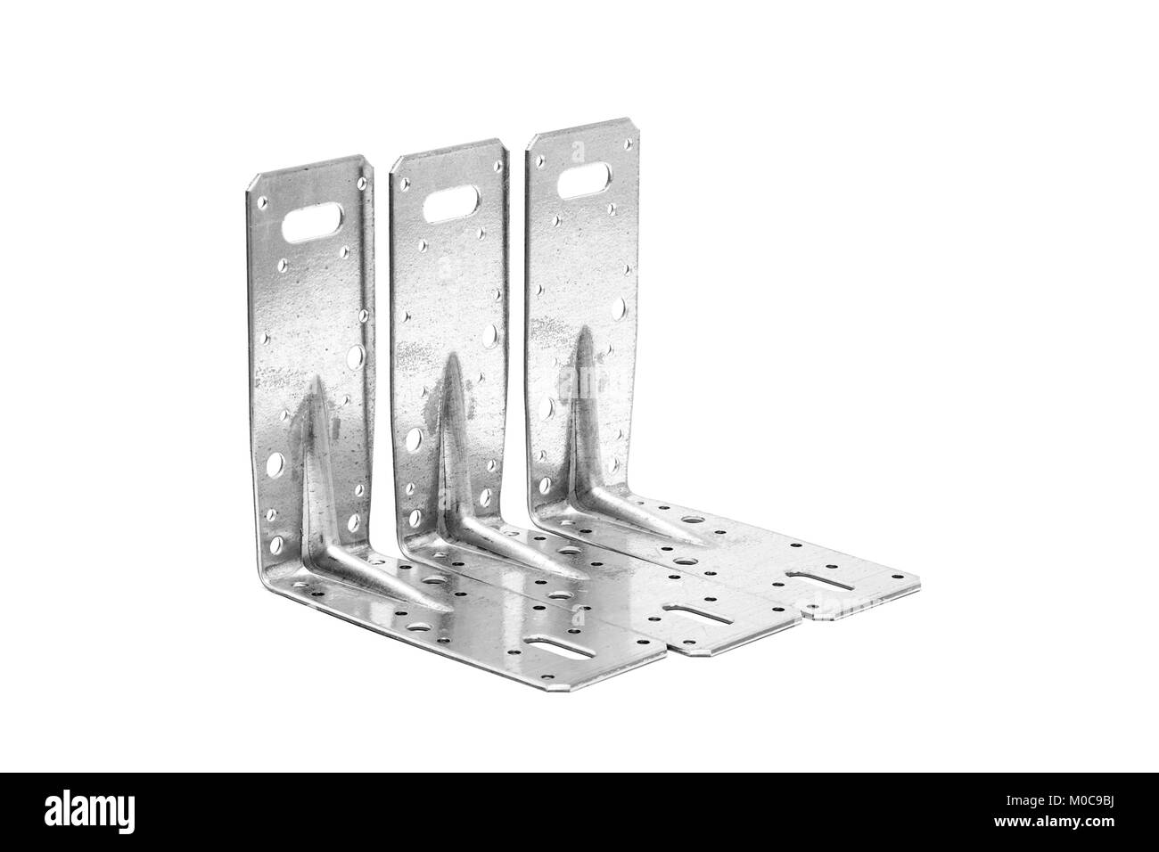 metal angle brackets isolated on white background Stock Photo - Alamy