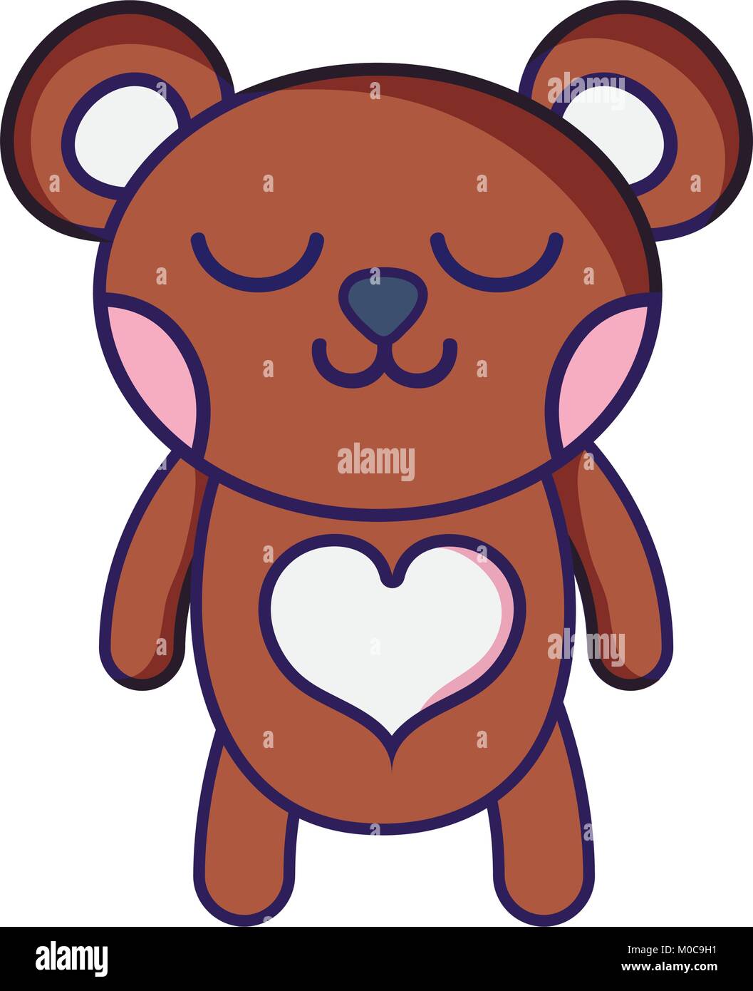 Cute wild animals sleeping Stock Vector Images - Alamy