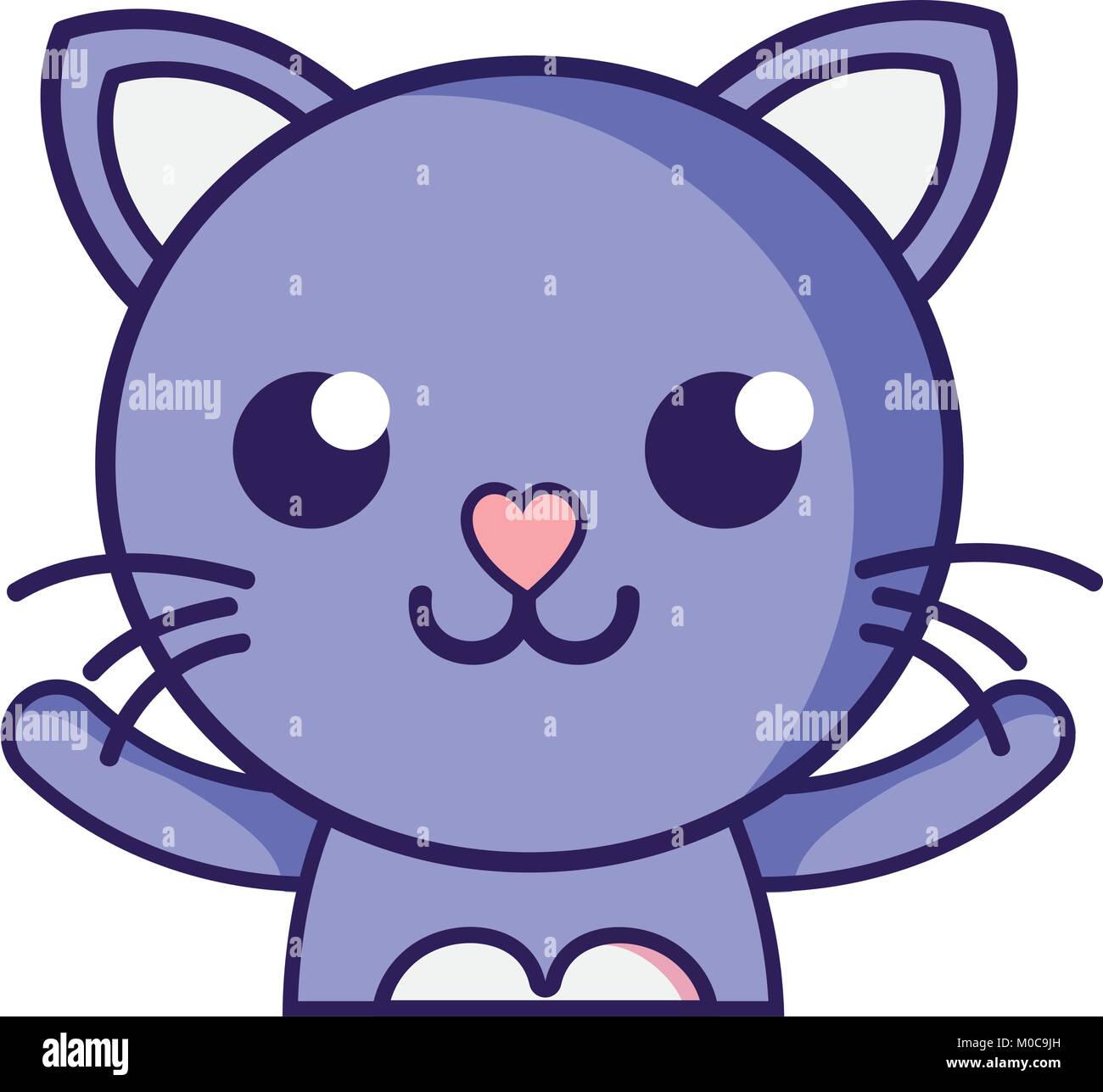 smile cat adorable feline animal Stock Vector Image & Art - Alamy