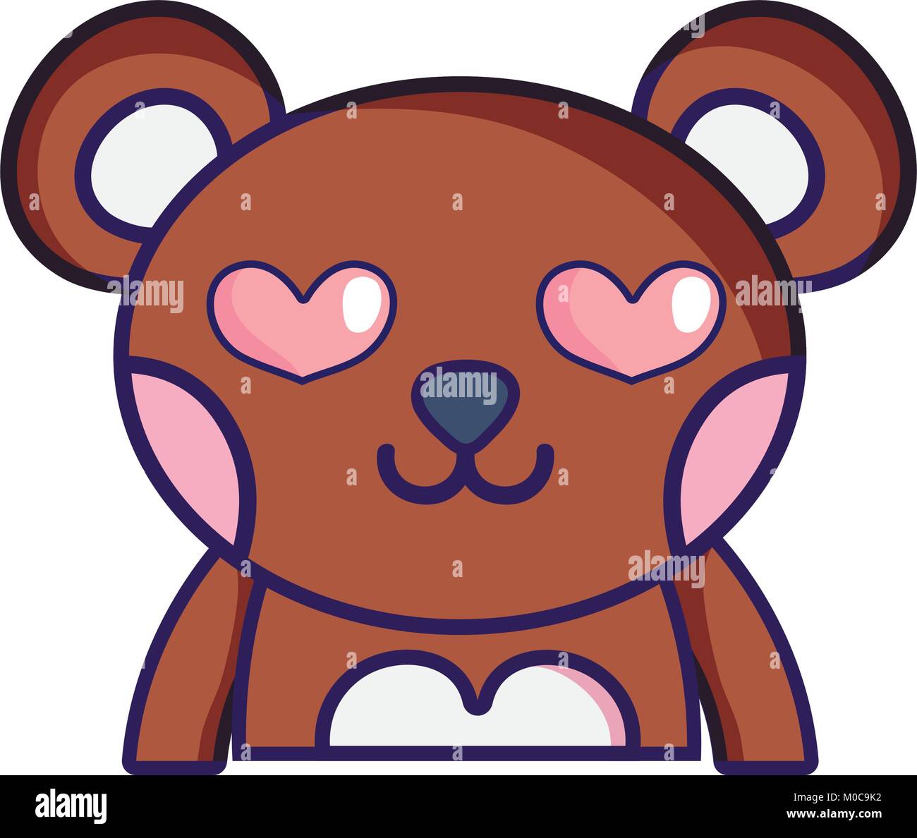 enamored bear adorable wild animal Stock Vector Image & Art - Alamy