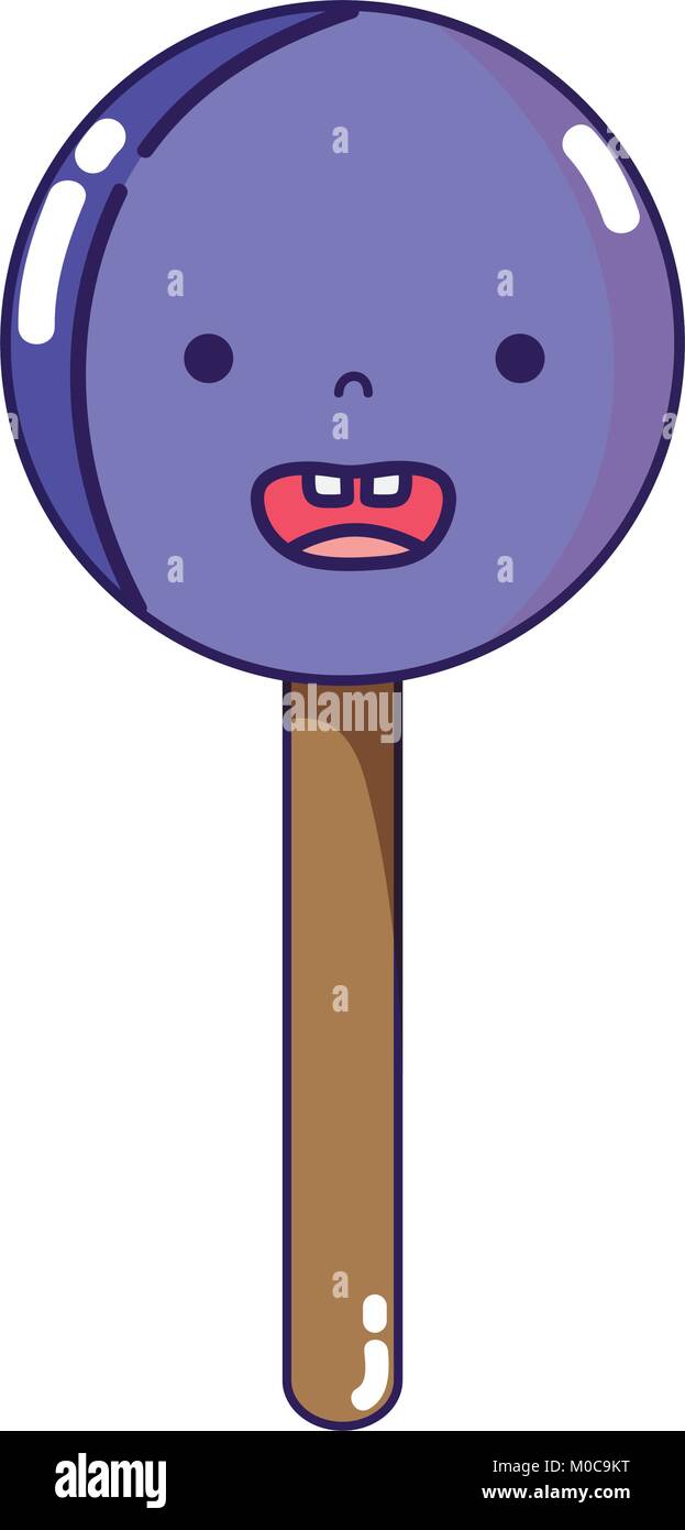 smile circle ice lolly kawaii Stock Vector Image & Art - Alamy