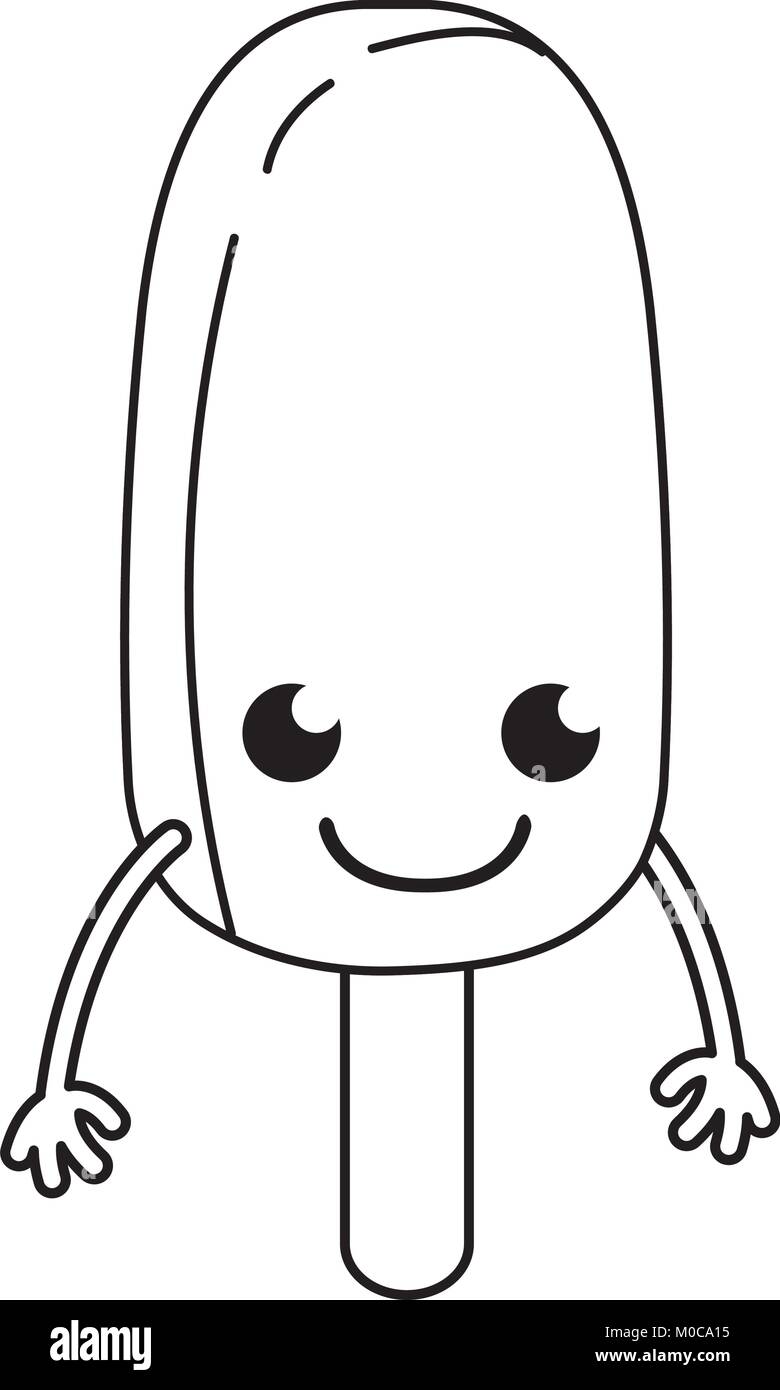 Ice lolly icon cartoon Black and White Stock Photos & Images - Alamy