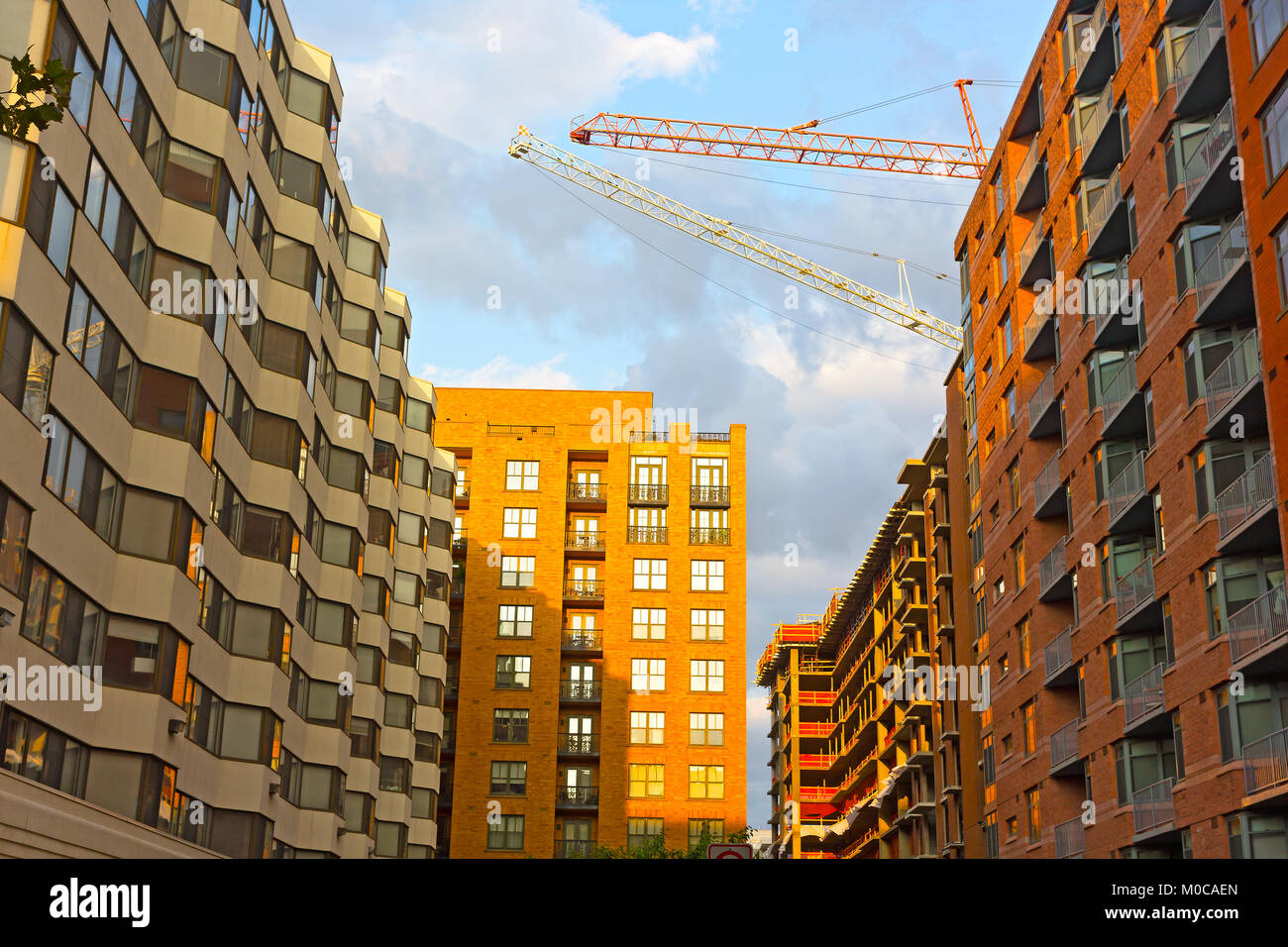 Urban architecture of Washington DC, USA. Residential multistory ...