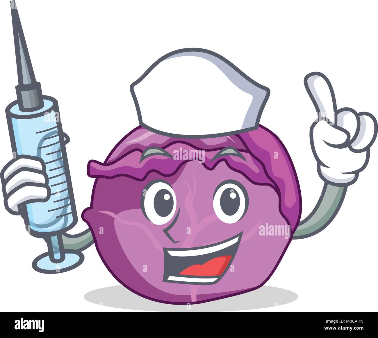 Happy red cabbage vegetable cartoon hi-res stock photography and images ...