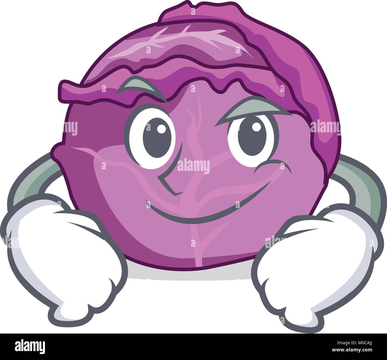 Smirking red cabbage character cartoon Stock Vector Image & Art - Alamy