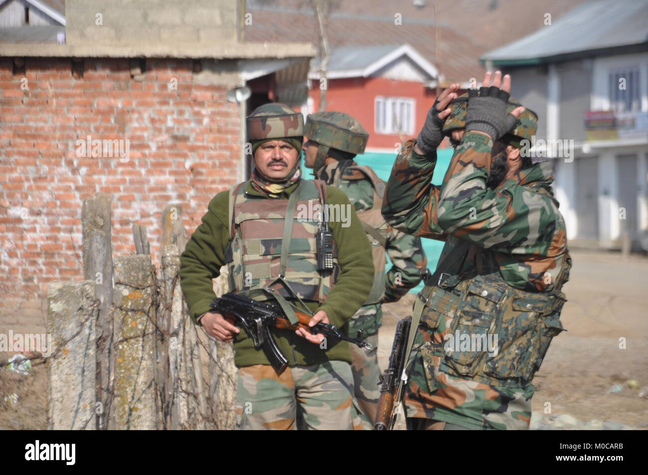 Three Indian Army Men During An Encounter Between Indian Army And ...