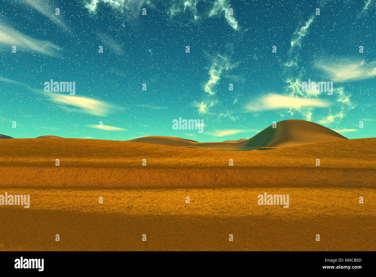 Landscape of stranger planet. Moon. 3D illustration Stock Photo - Alamy