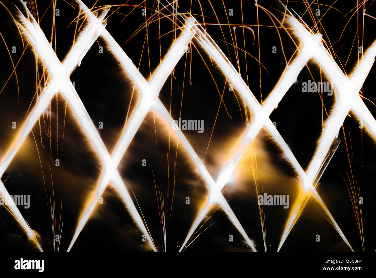 Afterglow Fireworks Show at Balloon Fiesta, Albuquerque, New Mexico ...