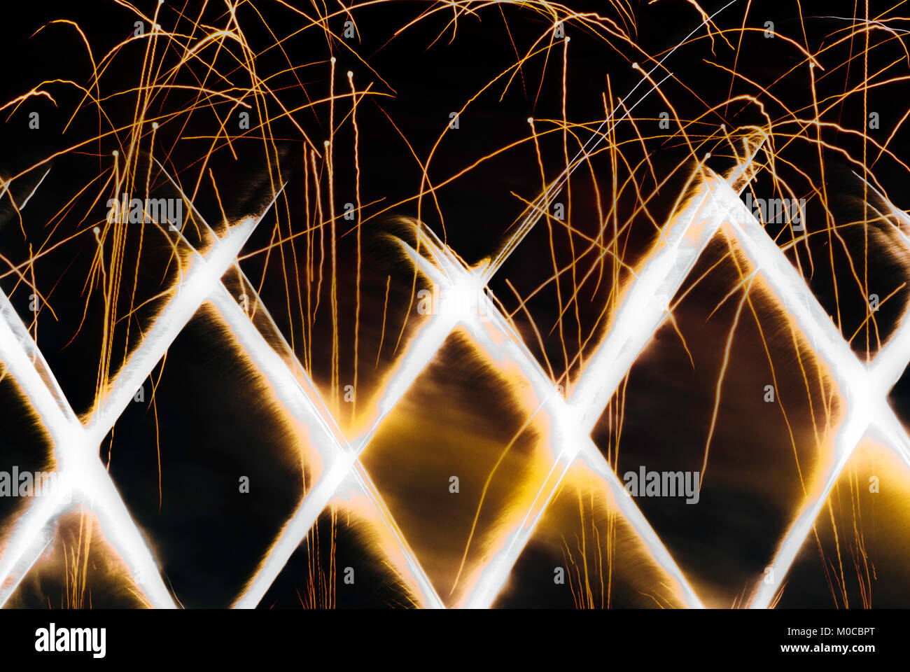 Afterglow Fireworks Show at Balloon Fiesta, Albuquerque, New Mexico ...