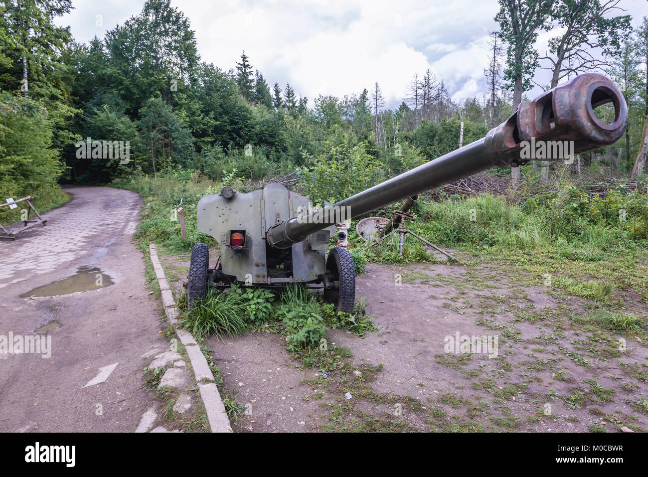 D-44 Soviet divisional 85mm calibre field artillery gun in Mamerki ...