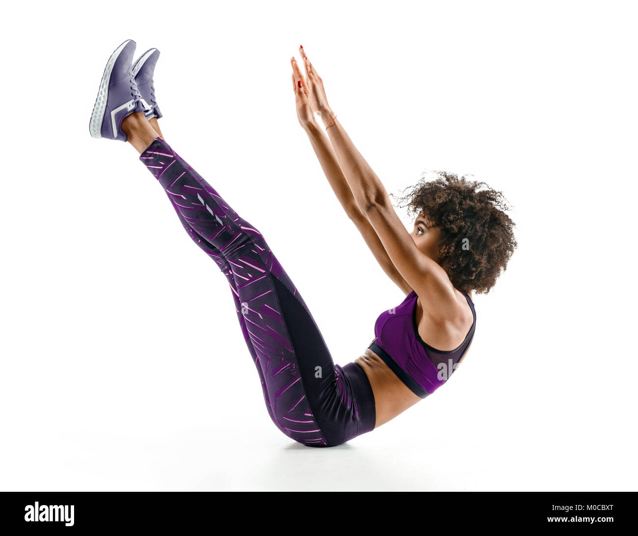 Muscular female fitness model hi-res stock photography and images - Alamy