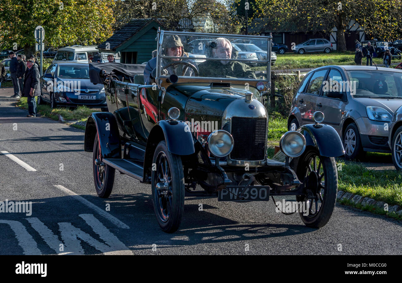 Veteran cars take part in the London to Brighton Rally Stock Photo - Alamy
