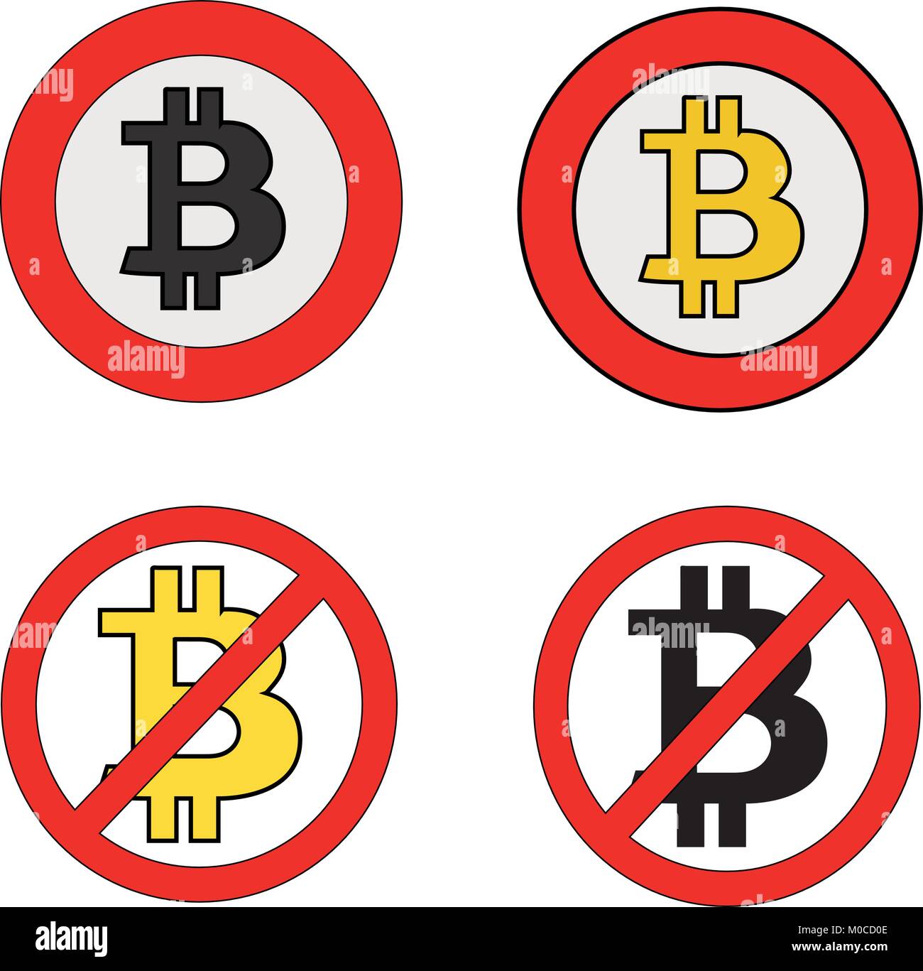 Set bitcoin cryptocurrency designs in forbidden signal. Prohibition ...