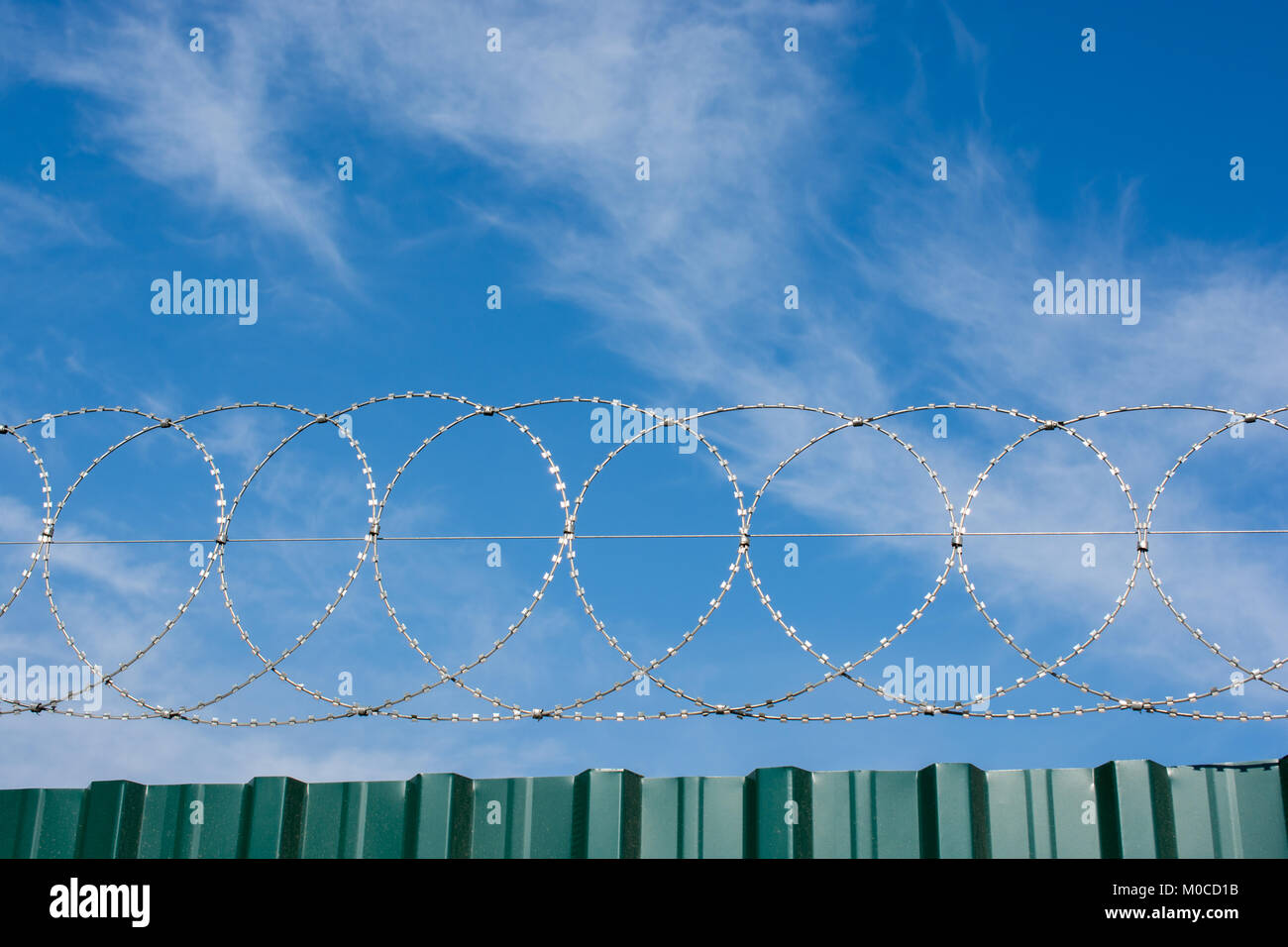 barbed wire fence used for protection purposes Stock Photo - Alamy